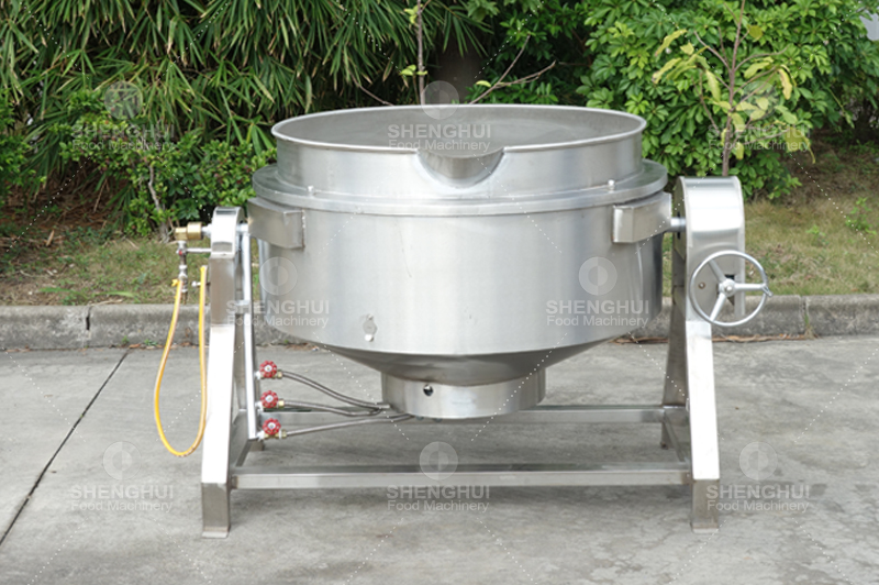 Commercial tiltable gas heated jacketed kettle food jacketed pot steam ...